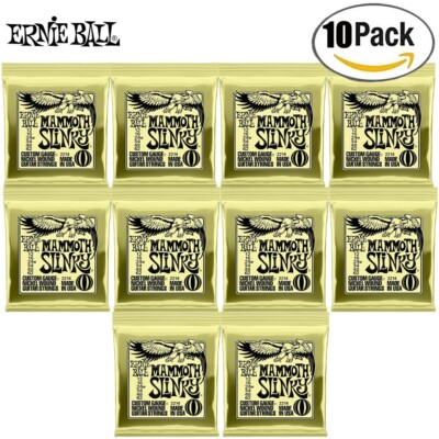 10-PACK Ernie Ball 2214 Mammoth Slinky Nickel Wound Electric Guitar ...