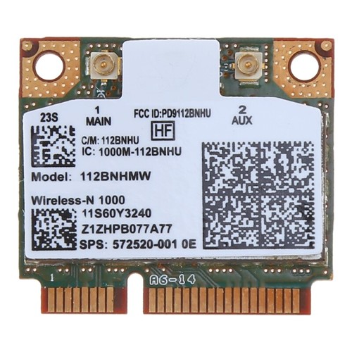 Mini Intel Centrino Wireless-N 1000 802.11 b/g/n 112BNHMW Half PCI-E ...