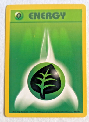 Pokémon Grass Leaf Energy Card, 99/102 Base Set, LP | eBay