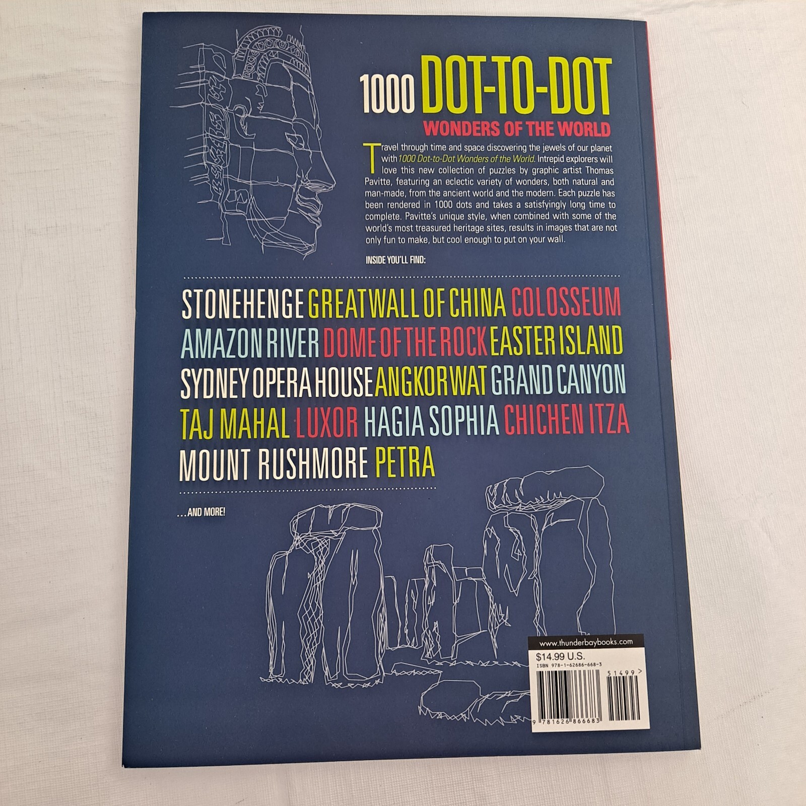 1000 Dot-To-Dot: Wonders of the World by Thomas Pavitte (2016, Trade ...