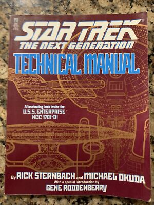 Vintage 1991 Star Trek The Next Generation Technical Manual Rick Sternbach | eBay