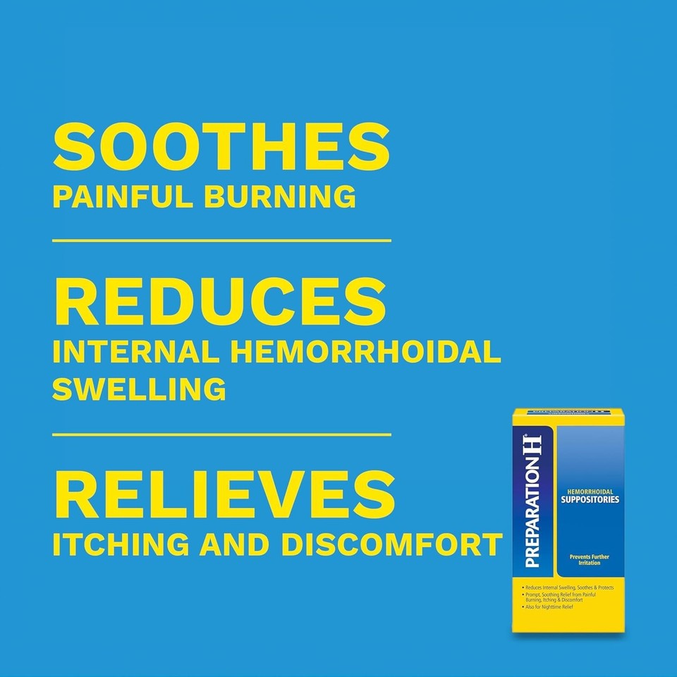 Preparation H Hemorrhoidal Suppositories, Phenylephrine HCI 0.25%, 12 ...