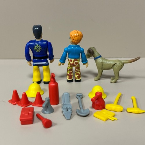 3PCS Fireman Sam Elvis Norman Nipper Puppy Action Figures Firefighter ...
