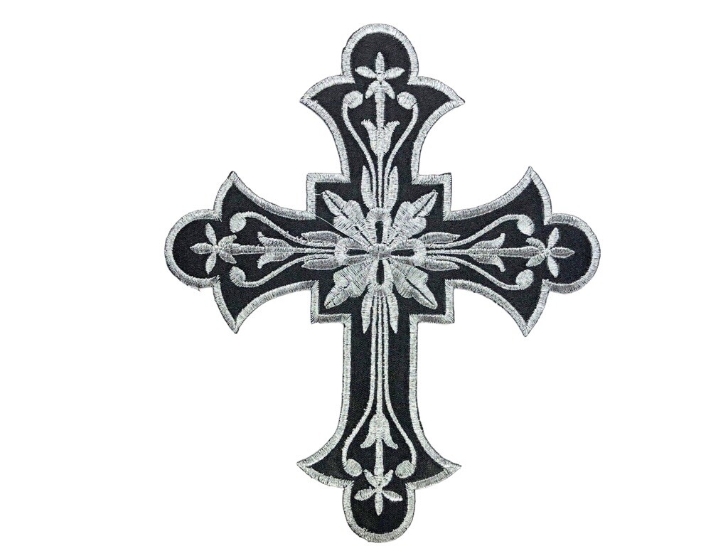 Embroidered Iron On Cross Applique | eBay