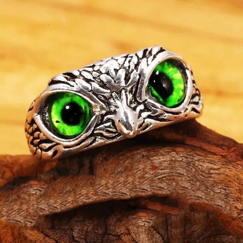 Blessed 100 % Work Stylish Owl Skull Stylish Silver King Owl Ring Good luck A | eBay