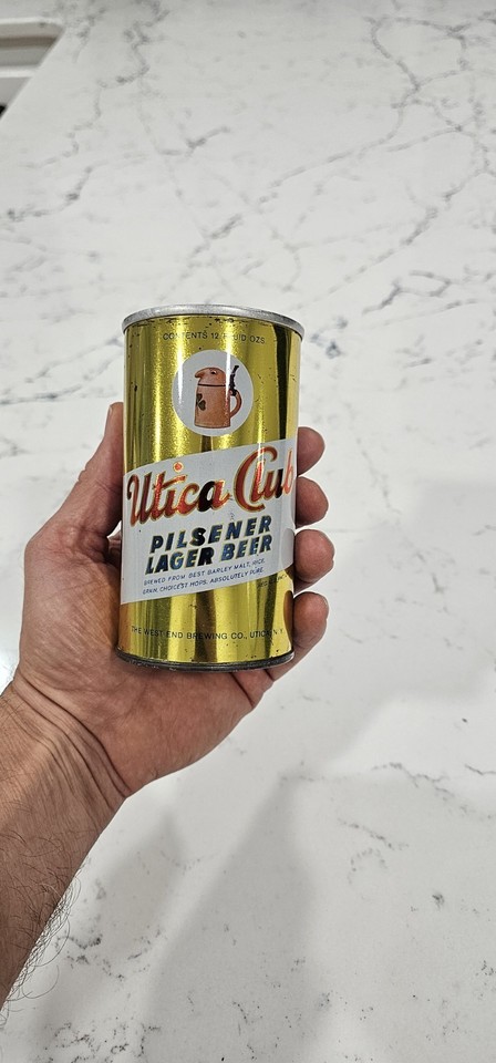 Utica Club Pilsener Lager Early Ring Pull Beer Can. West End Brewing ...