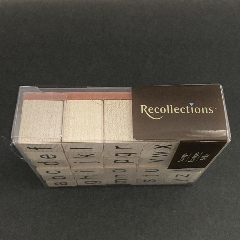 Recollections 30 Pc. Small Lowercase Alphabet Wood Mounted Rubber ...