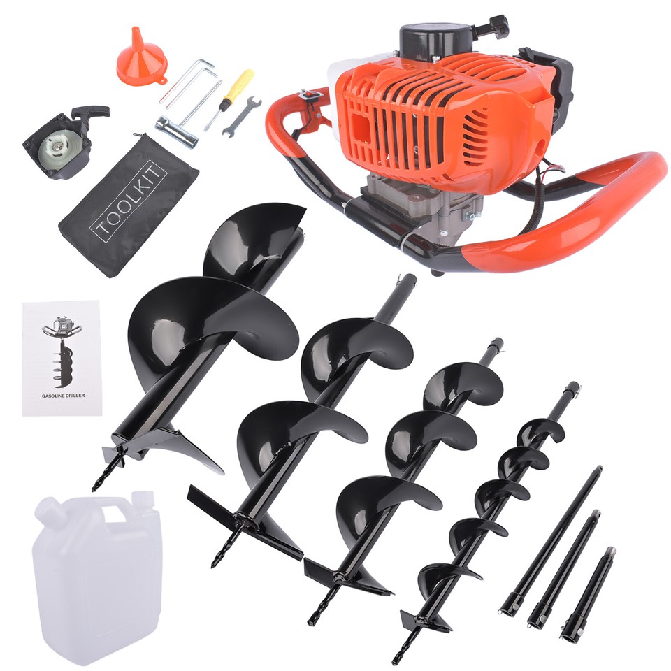 52/63/72CC Gas Power Post Hole Digger Earth Auger Borer Fence Ground ...