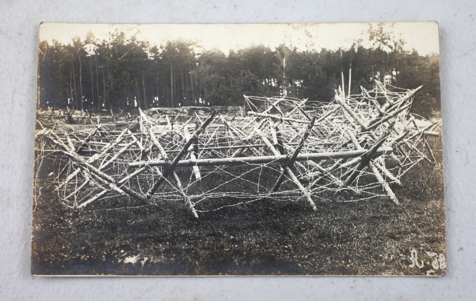 Vintage Postcard WWI World War 1 Barbed Wire Entanglements Trench ...