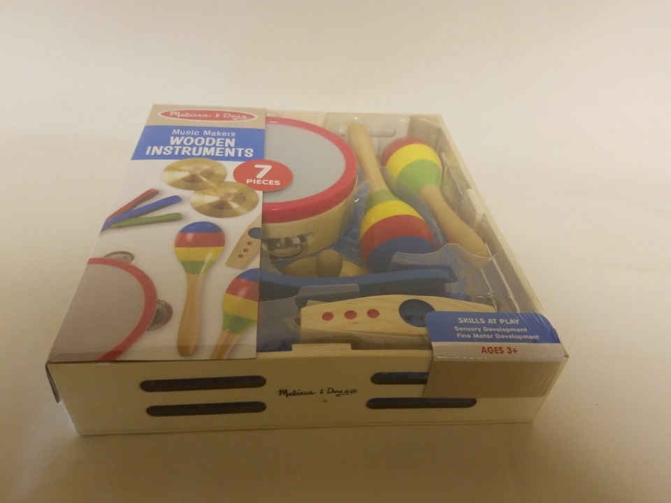 Melissa & Doug Music Makers 7-Piece Wooden Musical Instrument Set P:E ...