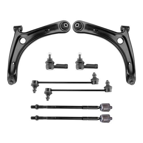 8Pc Front Lower Control Arms Sway Bar TieRod Kit for Mitsubishi Lancer ...