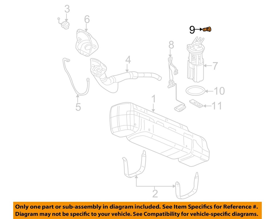 GM OEM 96-10 Acadia Fuel System Fuel System Components-Pressure Sensor ...