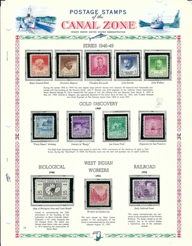 1946-55 CANAL ZONE STAMPS #136-147 CPLT * NH VF-XF FRESH ATTRACTIVE ISSUES! | eBay