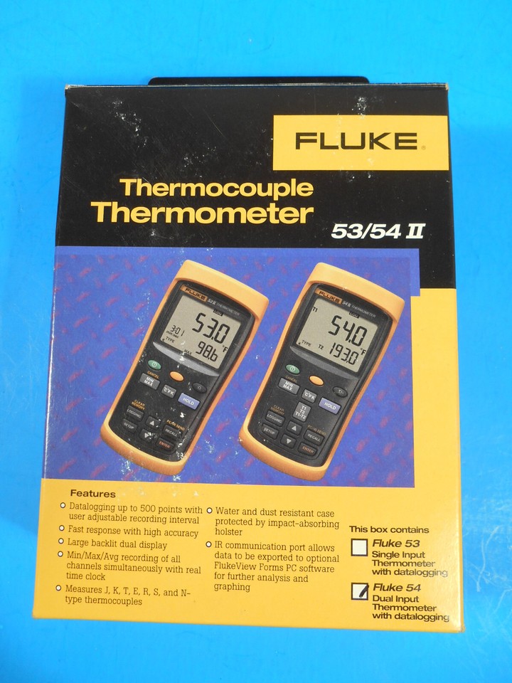 Fluke Thermocouple Dual Input Digital Thermometer 54 II Excellent | eBay
