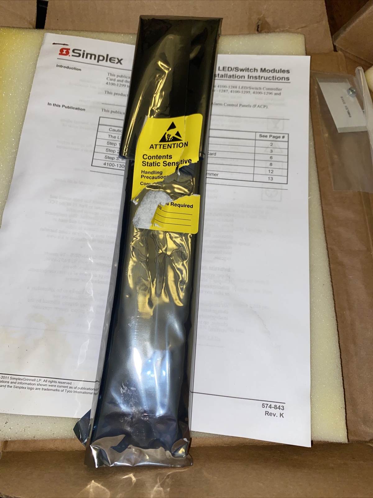 SIMPLEX 8 8/16 LED Switch Assy 566-062 4100-1280 for 4100 Fire Alarm ...