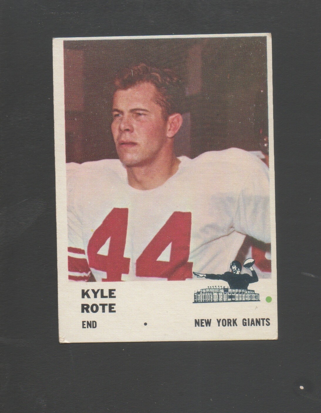 1961 Fleer Football Card #69 Kyle Rote-New York Giants Ex Card | eBay
