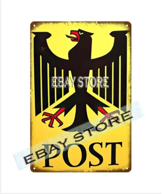 beautiful office designs GERMAN POST OFFICE retro tin sign plaque | eBay