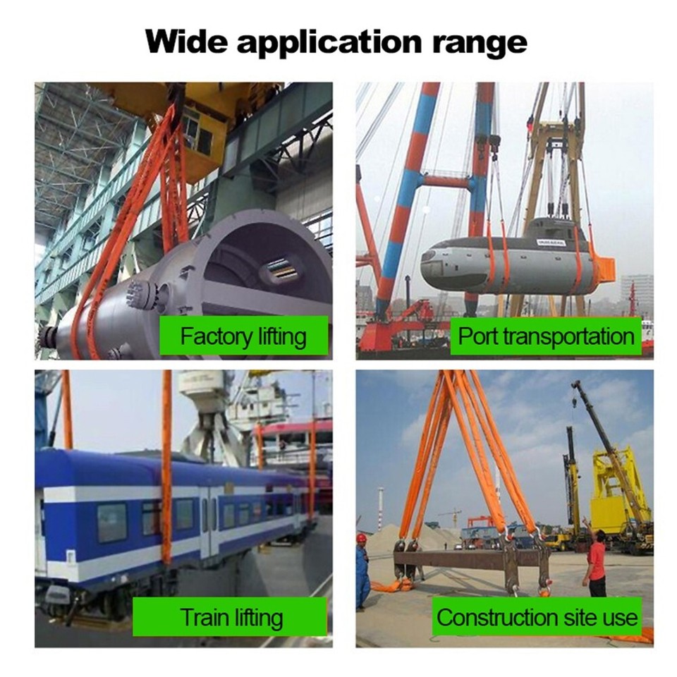 4 Pack 6' Endless Loops Round Sling Crane Recovery Strap Lifting Tow ...