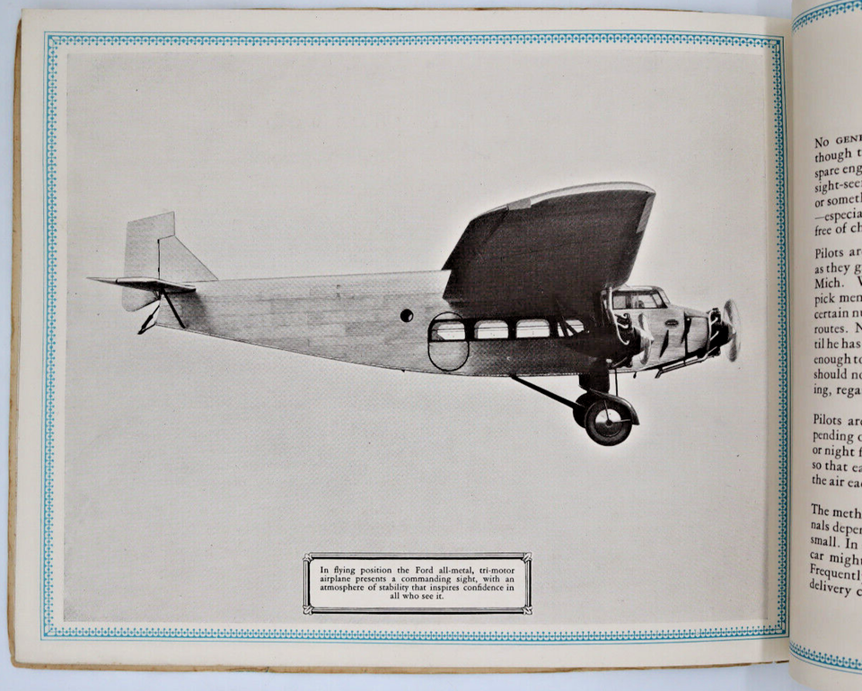 1927 Stout Metal Airplane Company Brochure Ford Motor Illust. 1st Ed ...