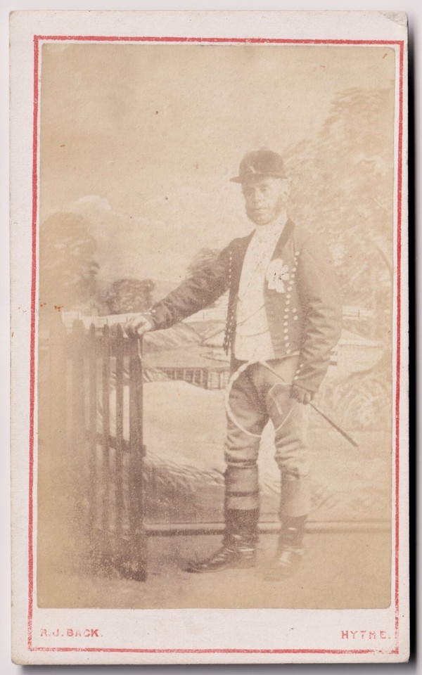 Victorian CDV Photo Man Jockey / Hunting Equestrian Attire R J Back ...