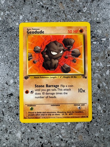 Pokemon TCG Cards 1st Edition Geodude 47/62 Fossil EXC-NM | eBay Australia