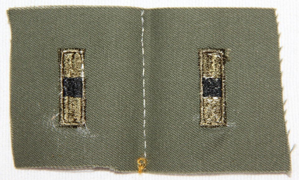 ORIGINAL VIETNAM ERA CLOTH, SUBDUED W-1 WARRANT OFFICER INSIGNIA BARS ...