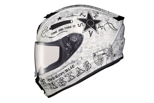 SCORPION EXO R420 Full Face Helmet Lone Fits Star White 3X - DOT/Snell ...