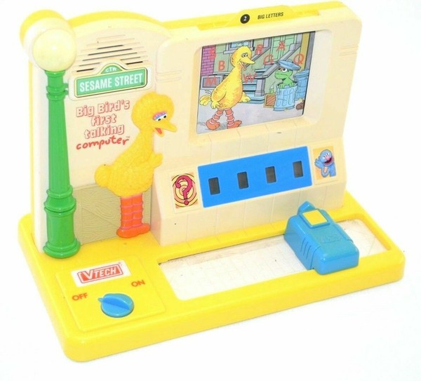 Vintage 1992 Sesame Street Vtech Big Bird's First Talking Computer RARE ...