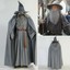 The Lord of the Rings Gandalf Cosplay Costume Cloak Outfit Hobbit Beard ...