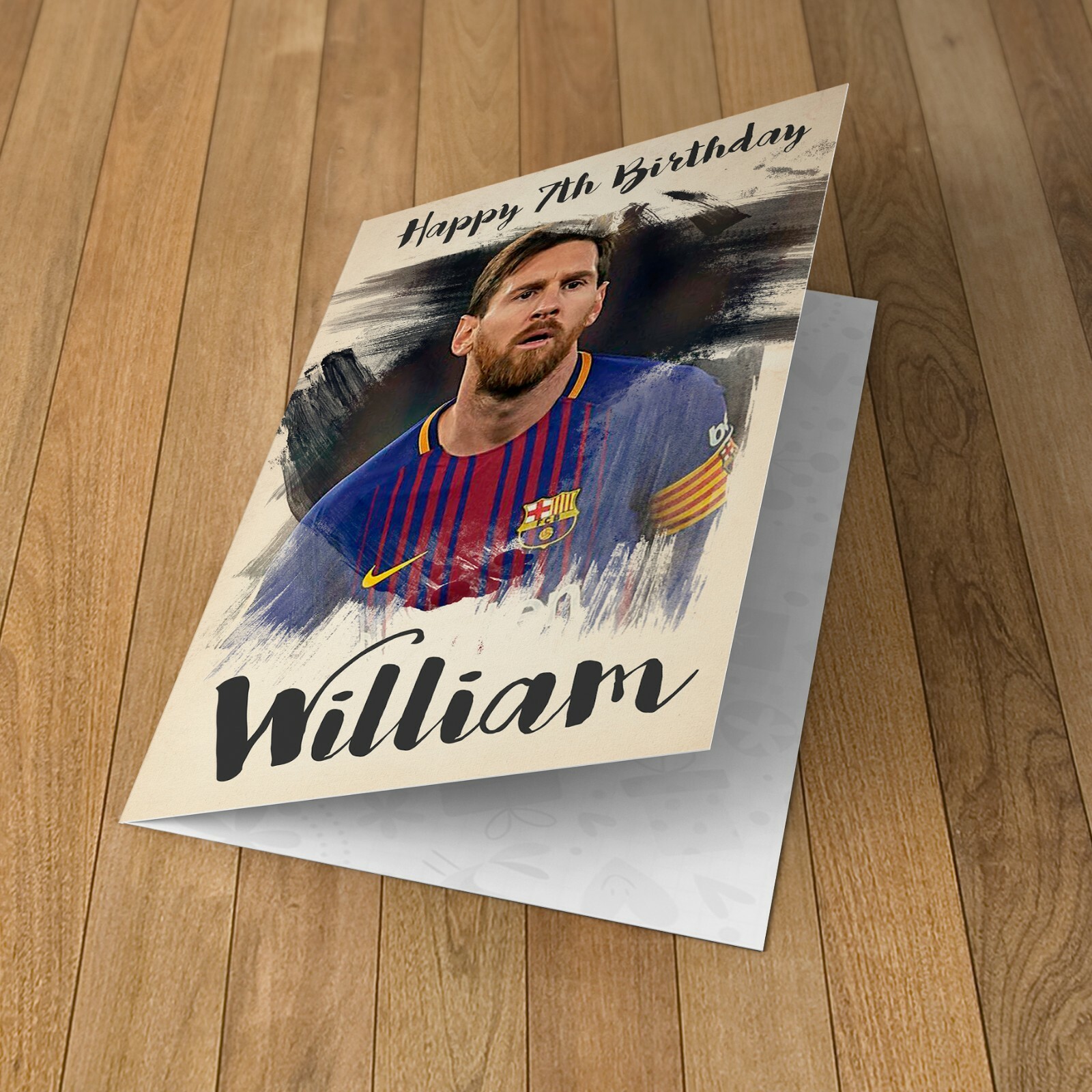 LIONEL MESSI BARCELONA Personalised Birthday Card Son Boys Grandson Dad ...