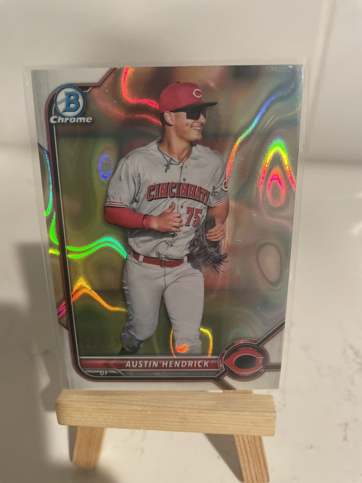 2022 Bowman Chrome Prospect Austin Hendrick Lava Refractor #d /399 BCP ...