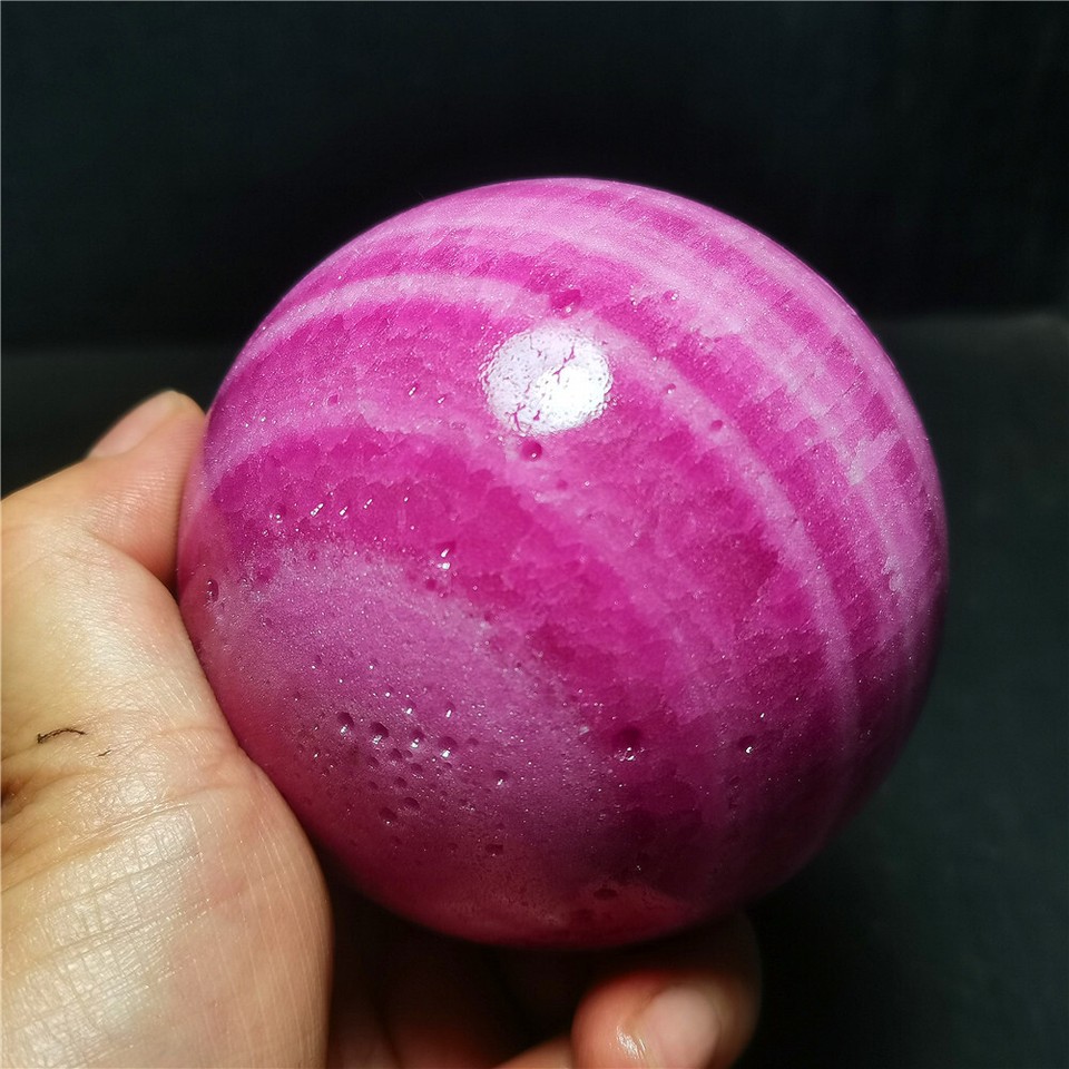 RARE 882G Natural Red Corundum And Mineral Spirits Ruby Ball Healing ...