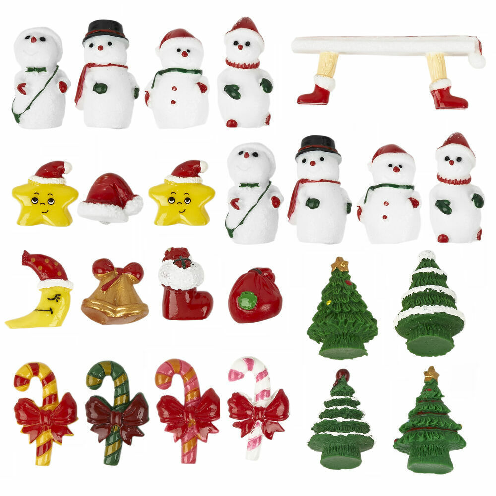 New Christmas Small Resin Crafts Figurines Miniatures Shop Miniature