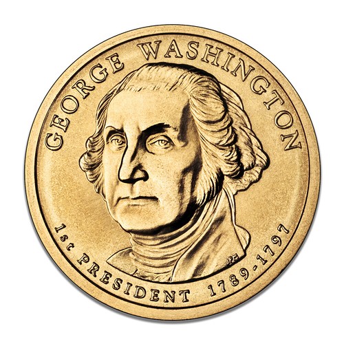 George Washington Gold Coin Silver Dollar Rare Coins Round MDF Wood ...