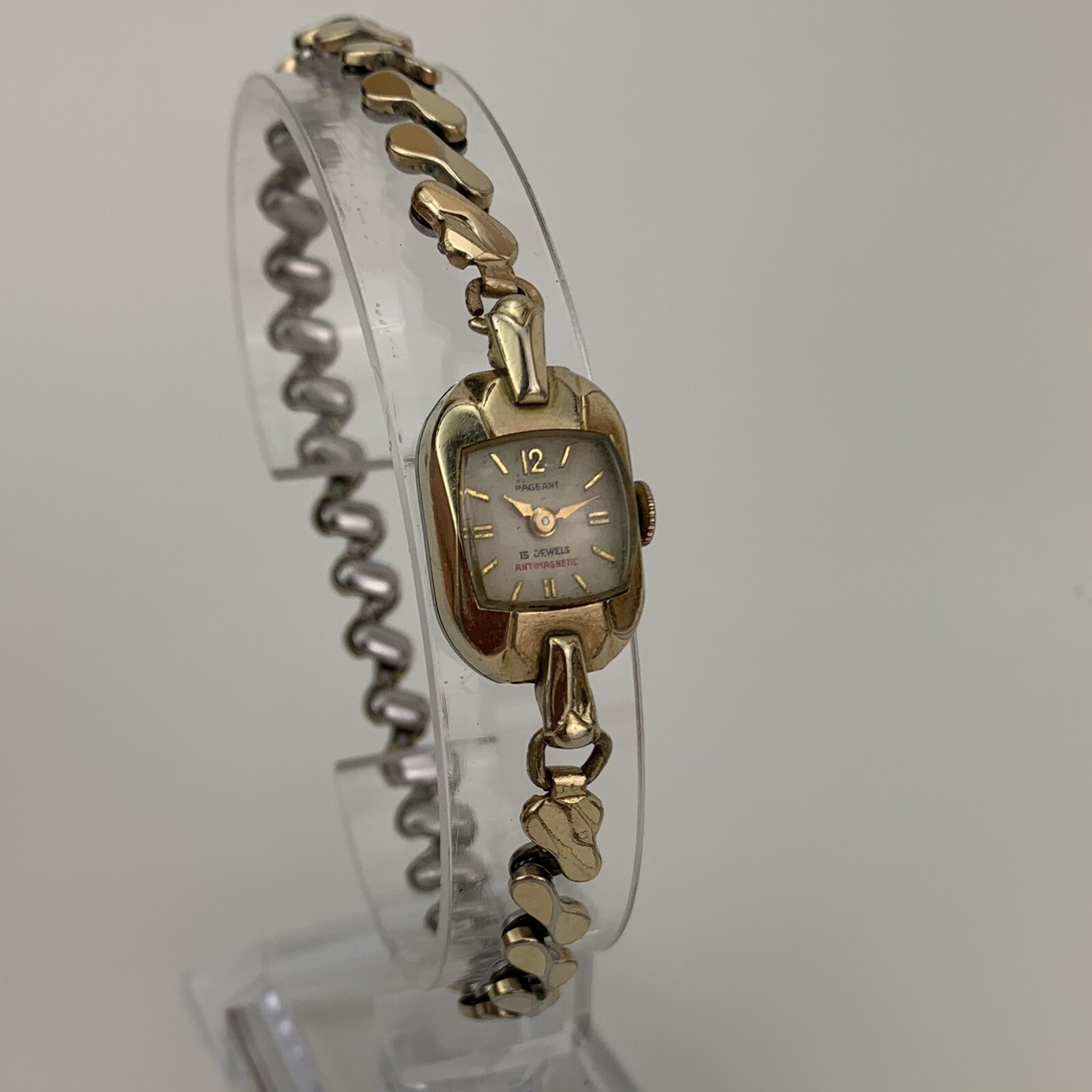 VTG Pageant Ladies Watch Swiss 15 Jewel 1051 Cal Gold 1960s Petite ...