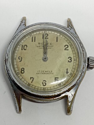 VINTAGE Rare Military ROYCE 17 JEWELS WWII watch Swiss made sold for ...