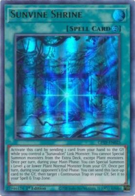 x1 Sunvine Shrine - GFTP-EN025 - Ultra Rare - 1st Edition Yu-Gi-Oh! M ...