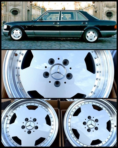 17 INCH MERCEDES RIMS WHEELS AERO HAMMER FIT 560SEL 560 SEC 17/8 17/9.5 ...