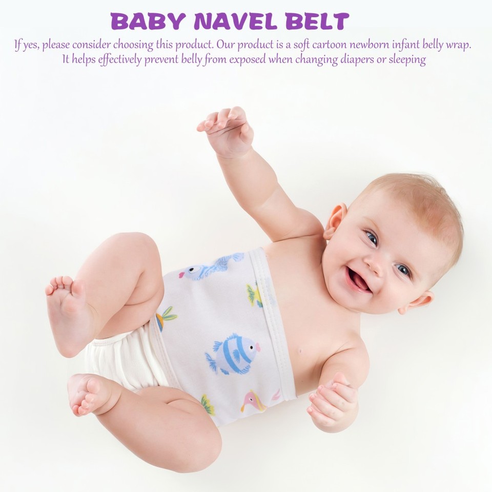 10Pcs Infant Belly Bands Cotton Umbilical Cord Cartoon Newborn Navel ...