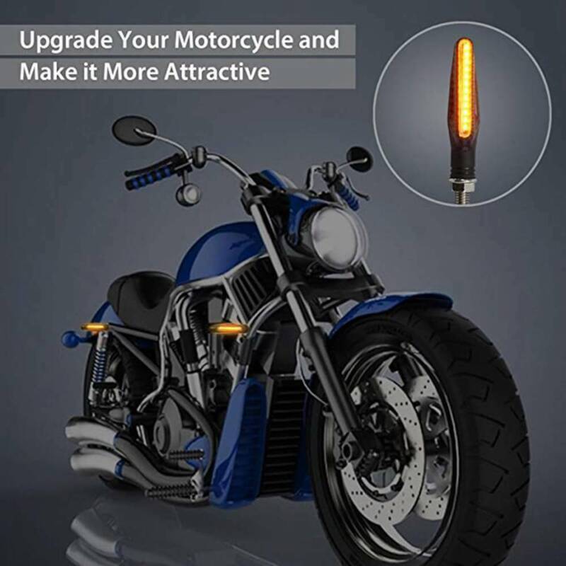 4 Pack Motorcycle Turn Signals Blinker Lights Amber Universal For ...