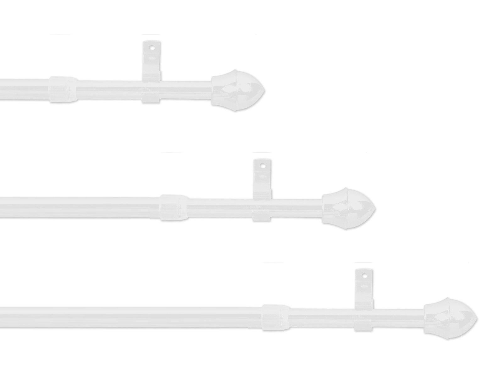 Extending Easy Fix Telescopic Metal 12mm Curtain Cafe Net Window Rods 4 ...