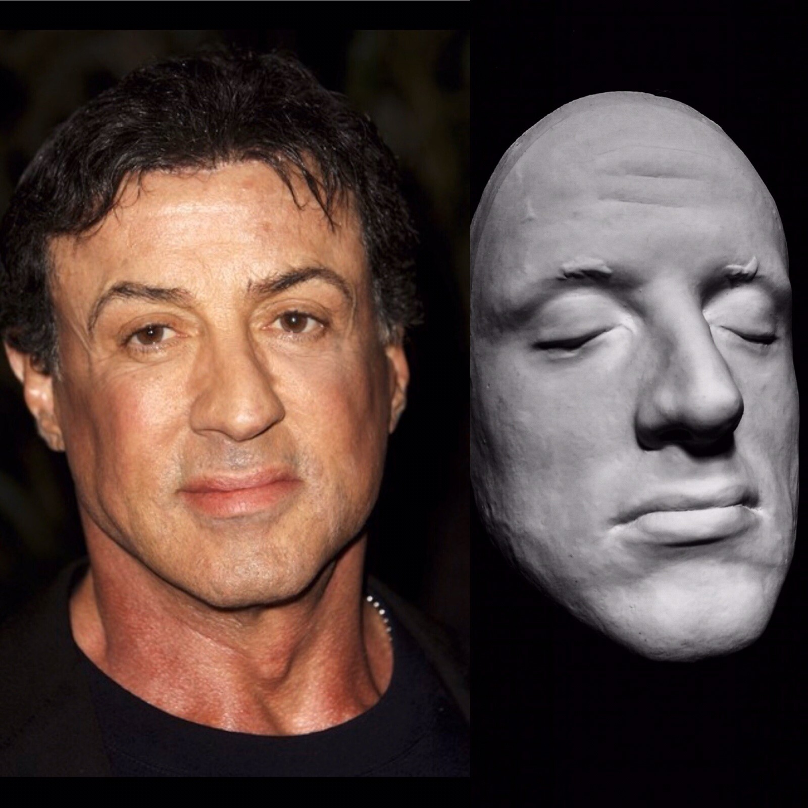 Young Sylvester Stallone Life Mask Cast "Rocky”Rambo”Judge Dredd” Very ...