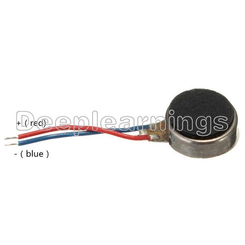 2PCS Coin Flat Vibrating Micro Motor DC 3V 10mm For Pager and Cell ...