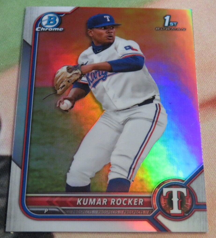 #5666 2022 BOWMAN CHROME KUMAR ROCKER 1ST #BDC164 REFRACTOR | eBay