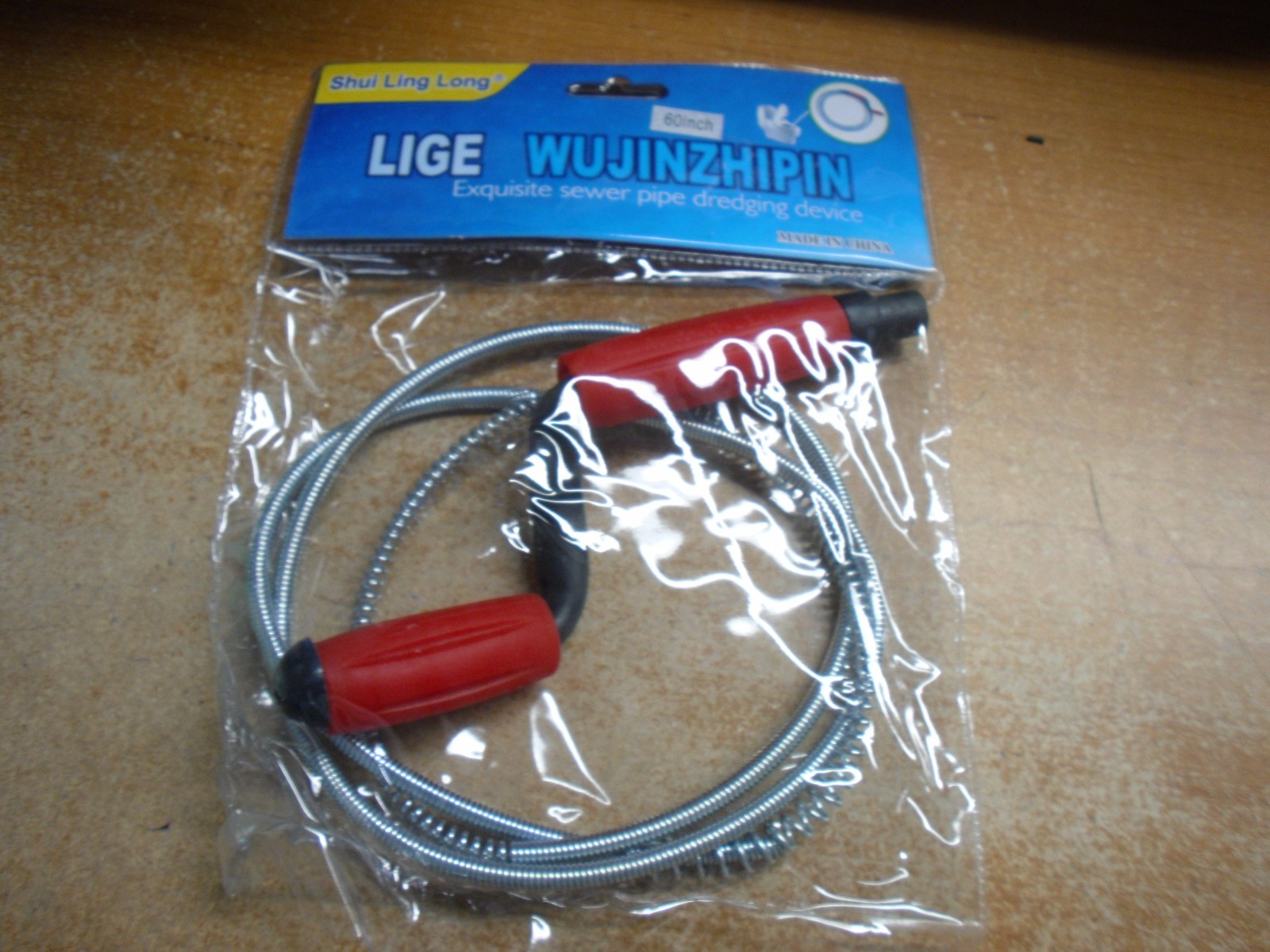 60" Hand Crank Spring Metal Drain Sewer Snake Auger Trap Cleaner ...