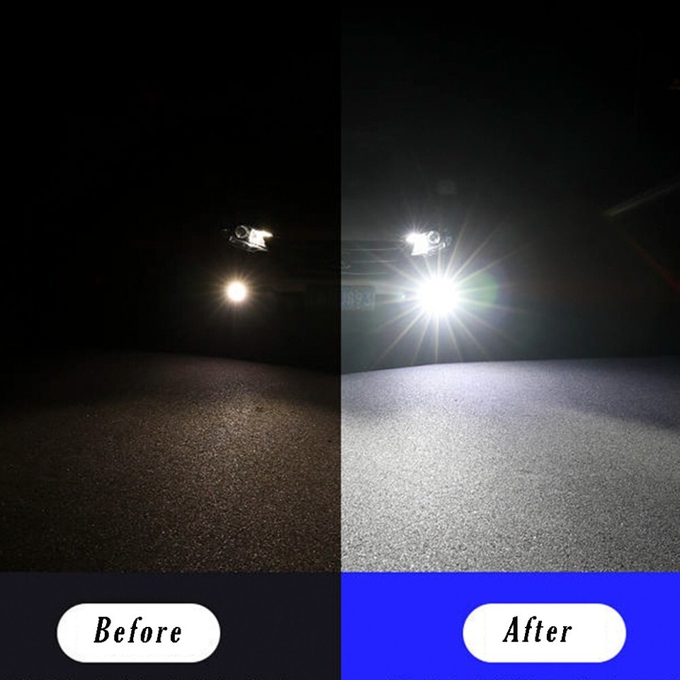 9005 9006 LED Headlights Bulbs 10000K High Low Beam Kit Combo Super ...