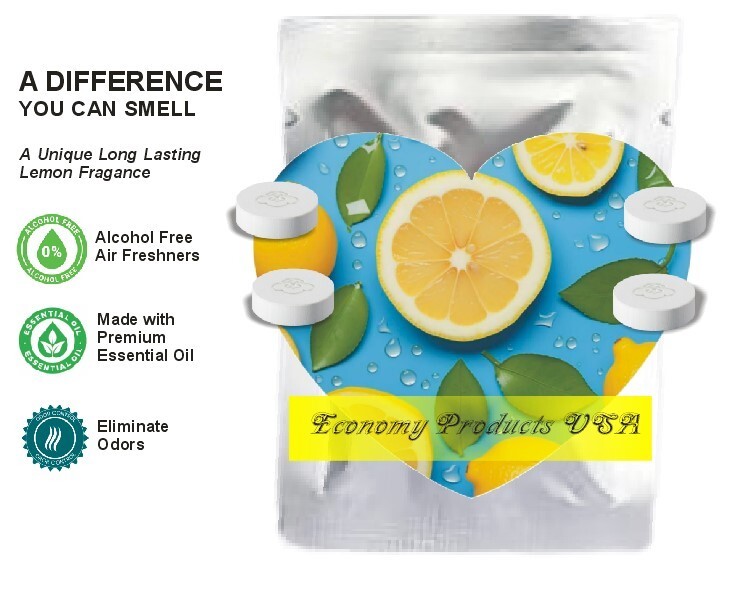 Lemon Scent Tablets for Vacuum Cleaners, Cars, Trash Cans, Office Long ...