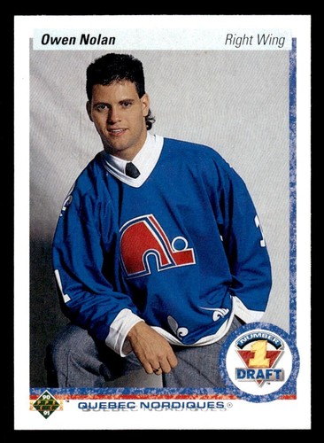 1990-91 Upper Deck First Round Draft Pick 352 Owen Nolan Rookie NHL ...