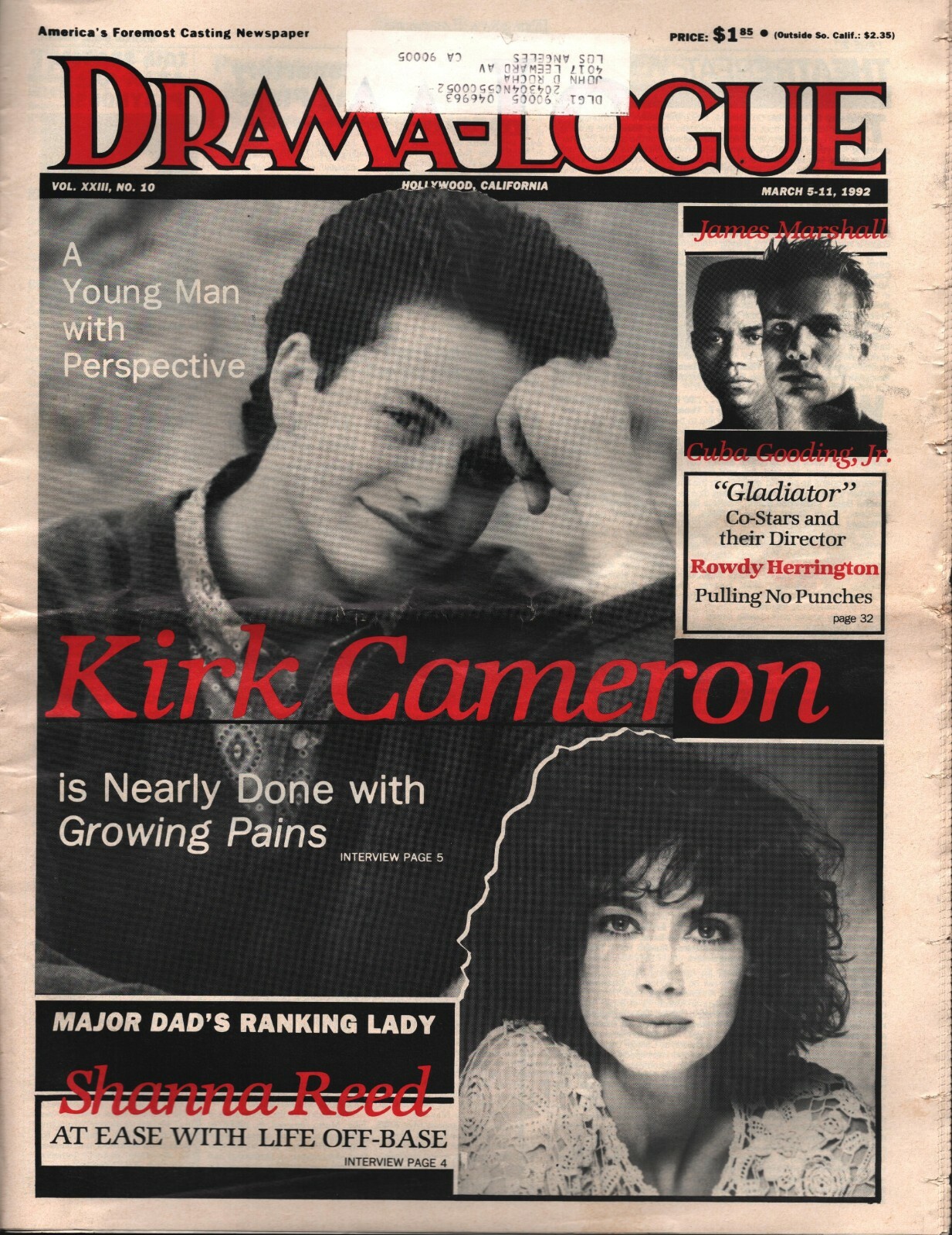 Drama-Logue - Mar 5-11, 1992 - Kirk Cameron, Shanna Reed, Cuba Gooding ...
