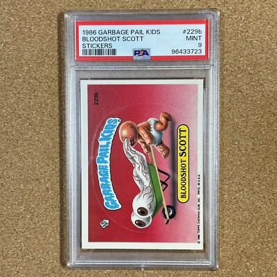 BLOODSHOT SCOTT #229B 1986 GARBAGE PAIL KIDS STICKERS VINTAGE OS6 - PSA ...